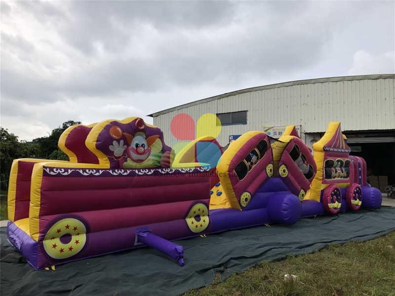 Inflatable Clown Train Obstacle from China manufacturer - Rainbow ...