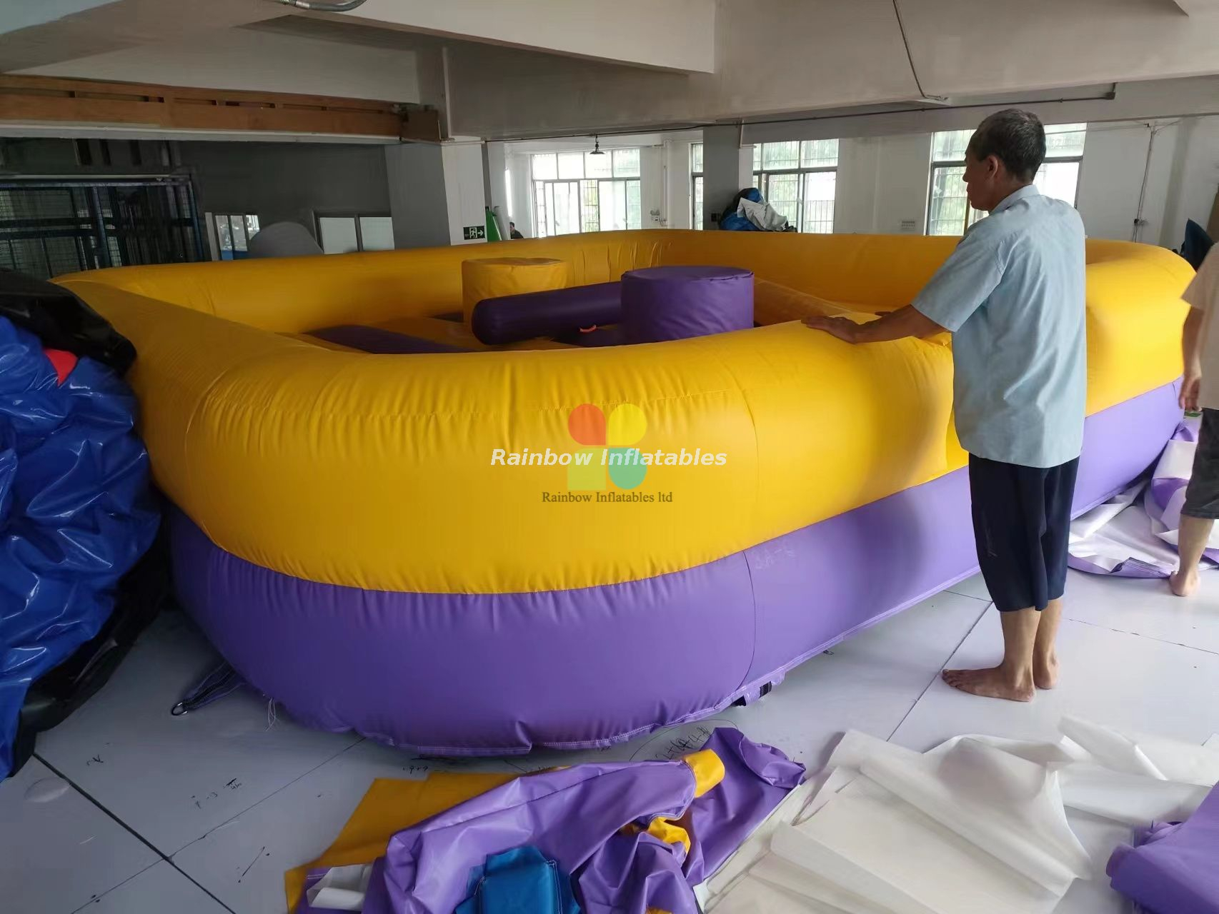 Rainbow Inflatable Gladiator Joust, Inflatable Gladiator Joust Arena ...